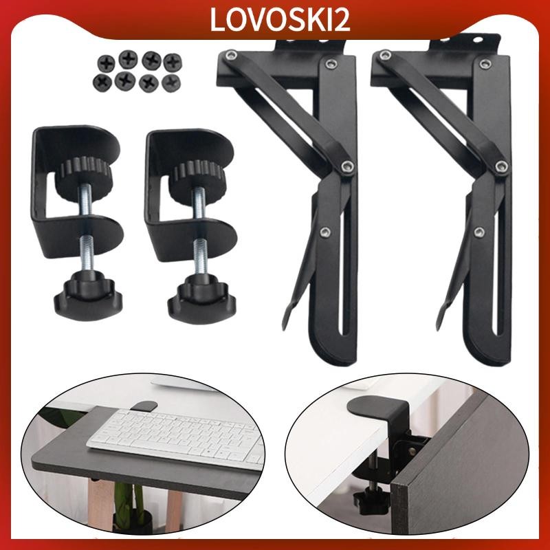 [LovoskiacMY] Keyboard Tray Clamp Mount Keyboard Clamp Under Desk Table ...