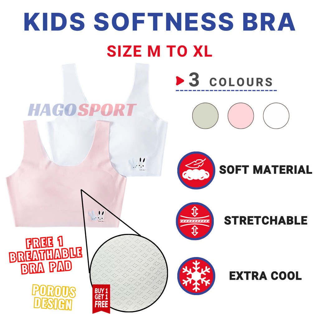 9-18Y Kids bra innerwear girls training bra underwear baju singlet bra ...