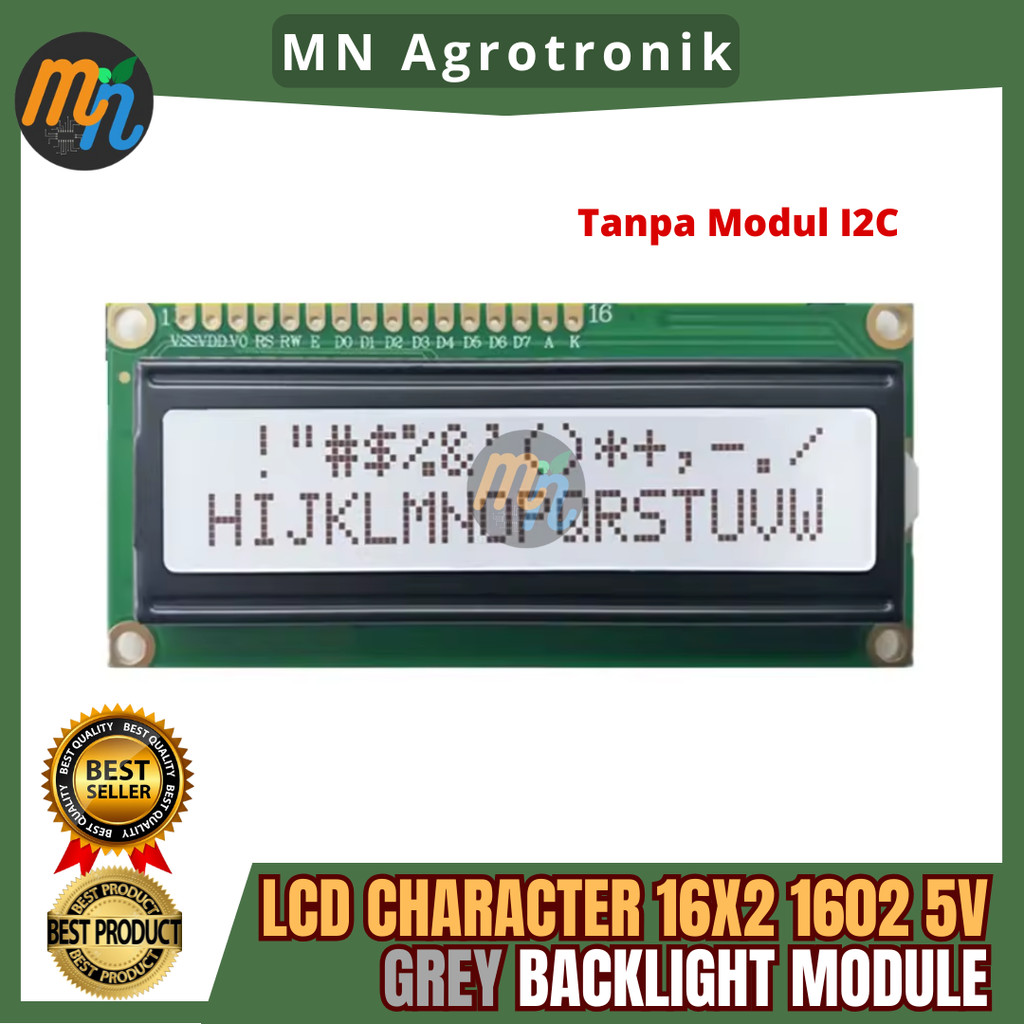 Lcd CHARACTER 16X2 1602 5V GRAY BACKLIGHT MODULE | Shopee Malaysia