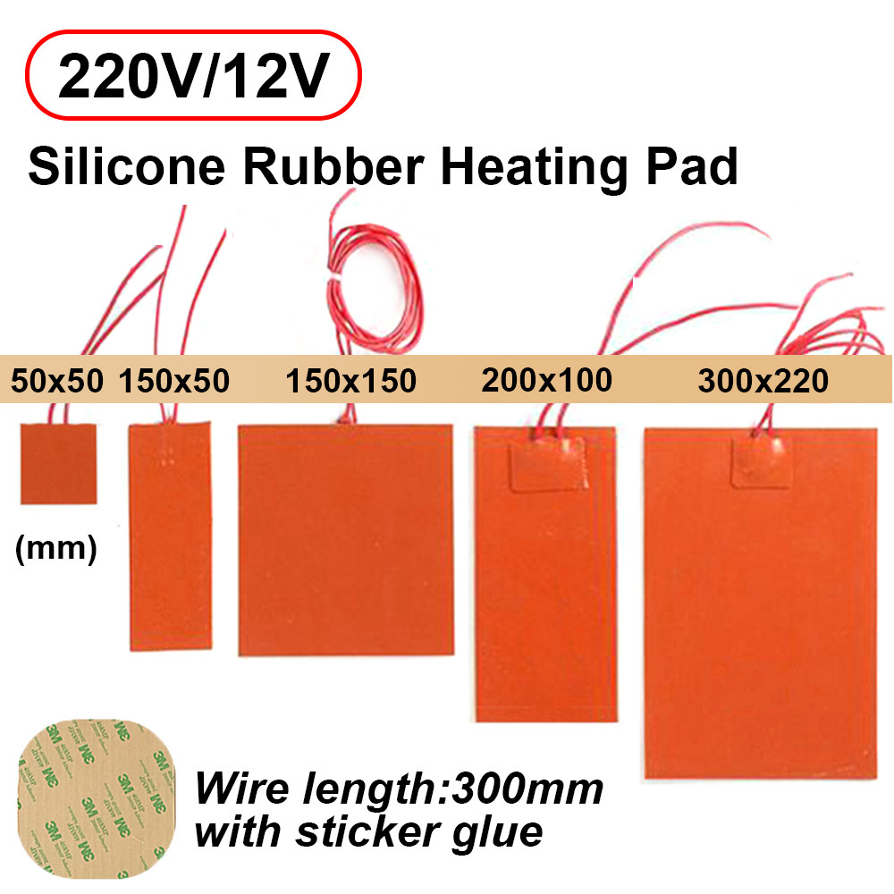 Square heating strip rubber pad waterproof flexible 3D printer adhesive ...