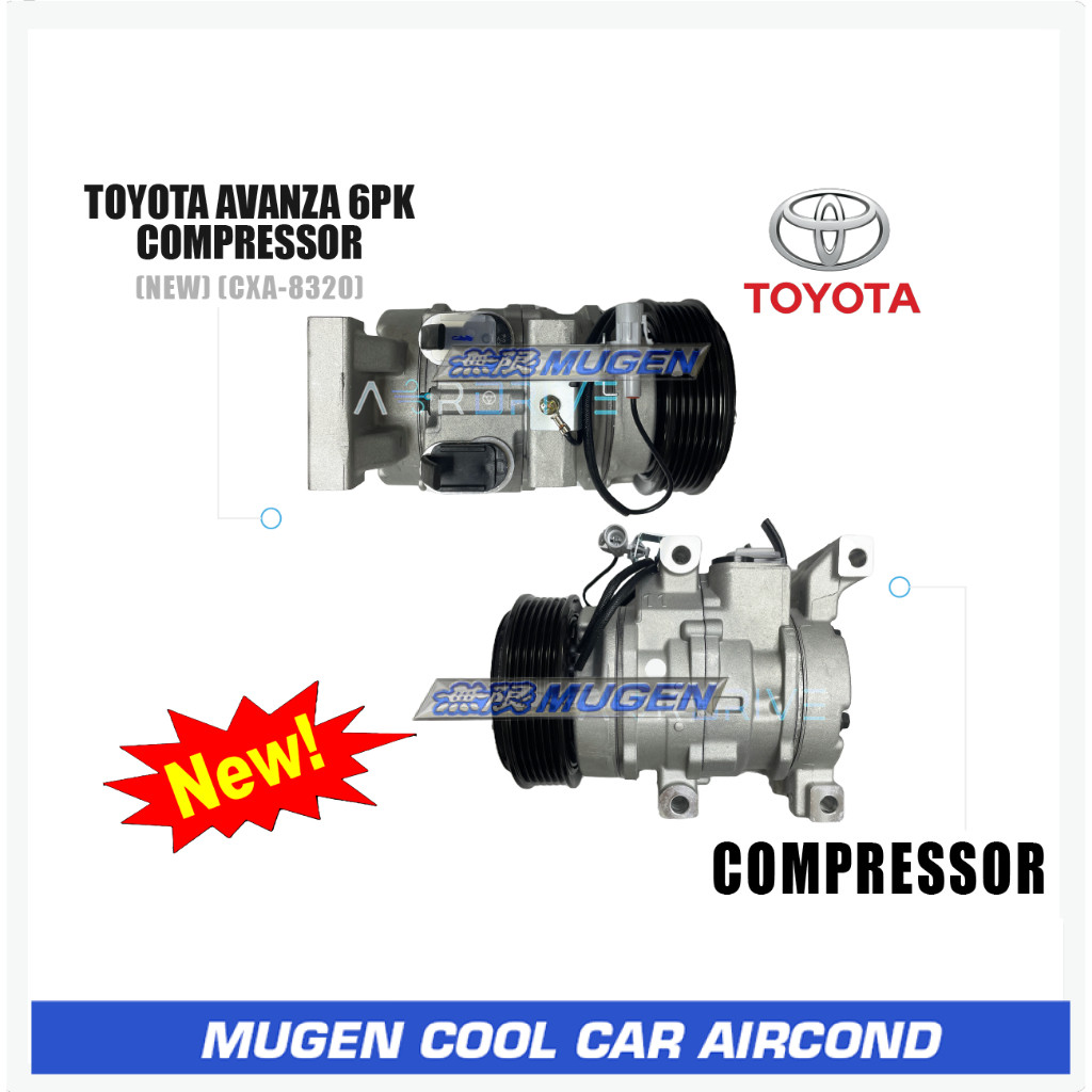 MGC CHINA NEW TOYOTA AVANZA 6PK COMPRESSOR (CXA-8320) | Shopee Malaysia