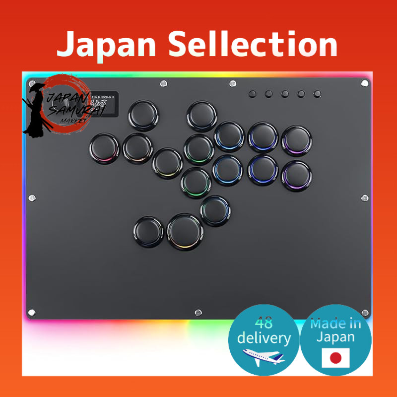 Guilekeys Universal Leverless Arcade Controller GK-16 with RGB Lighting and Multi-Function ...