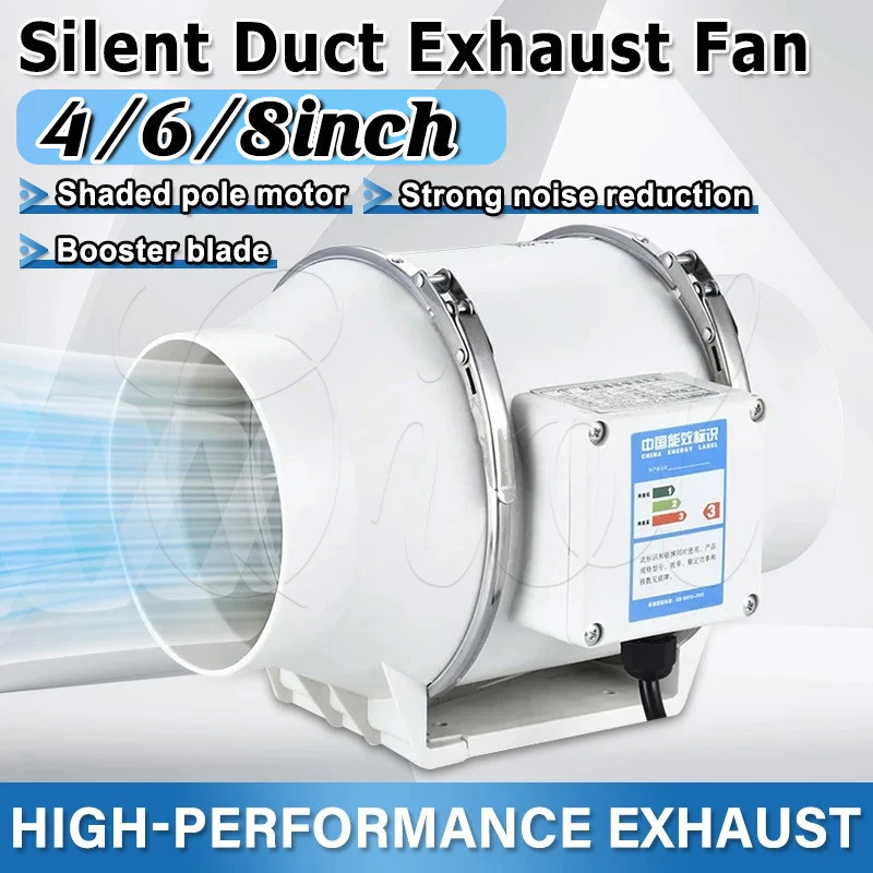 4/6/8 inch diagonal flow pressurized duct fan Exhaust Fan Ventilation ...