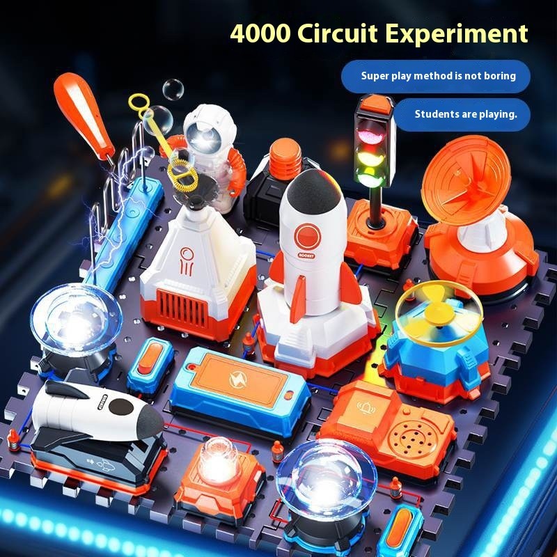 Electric Building Blocks Educational Assembling Toys Electronic Science ...