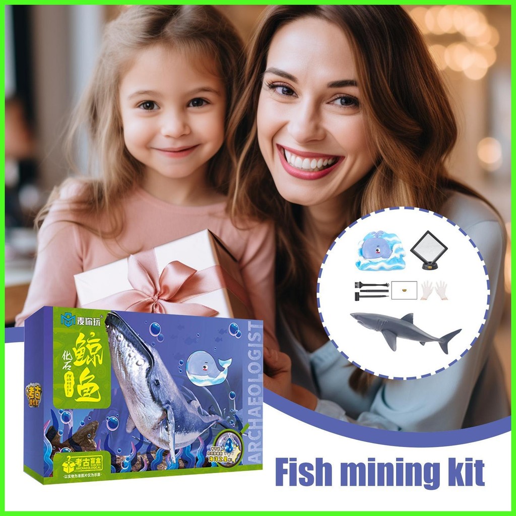 Fish Dig Kit Exploring Sea Animal Toys Set Archeology Excavation Kit ...