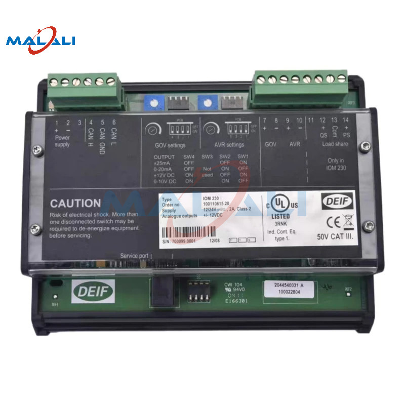 Original DEIF Controller Module - IOM220 Analog Interface & IOM230 CAN Bus Generator Control ...
