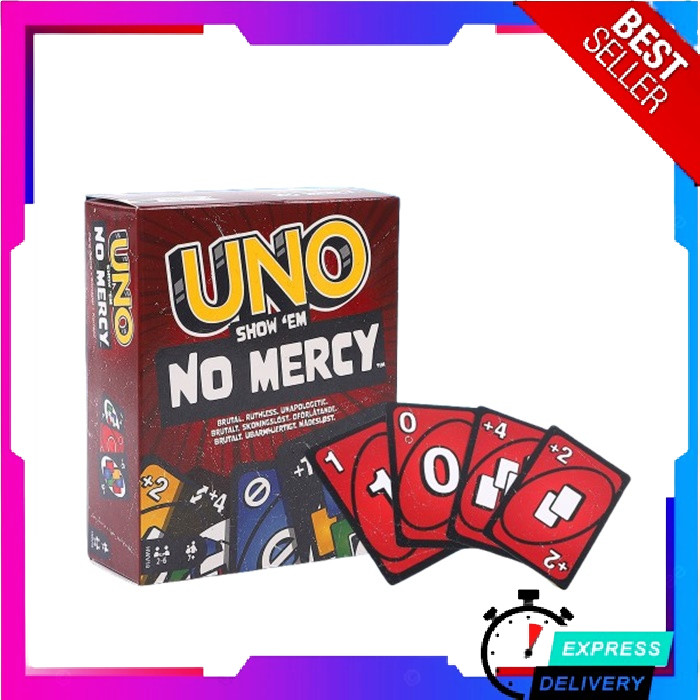 UNO Show 'Em No Mercy Card Game | Multi-Colored | New Twists | Fun ...
