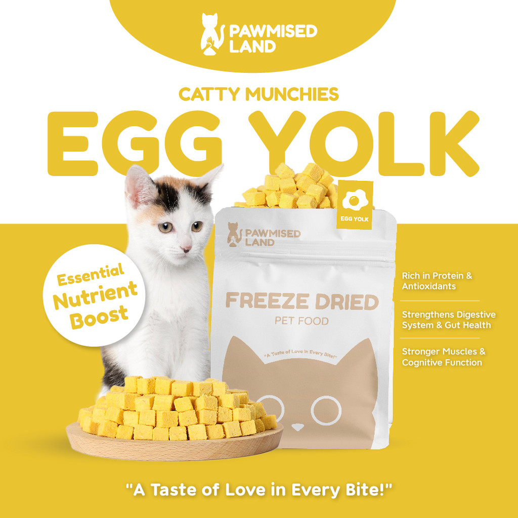 PawmisedLand Catty Munchies - Egg Yolk Freeze Dried Pet Food 125g ...