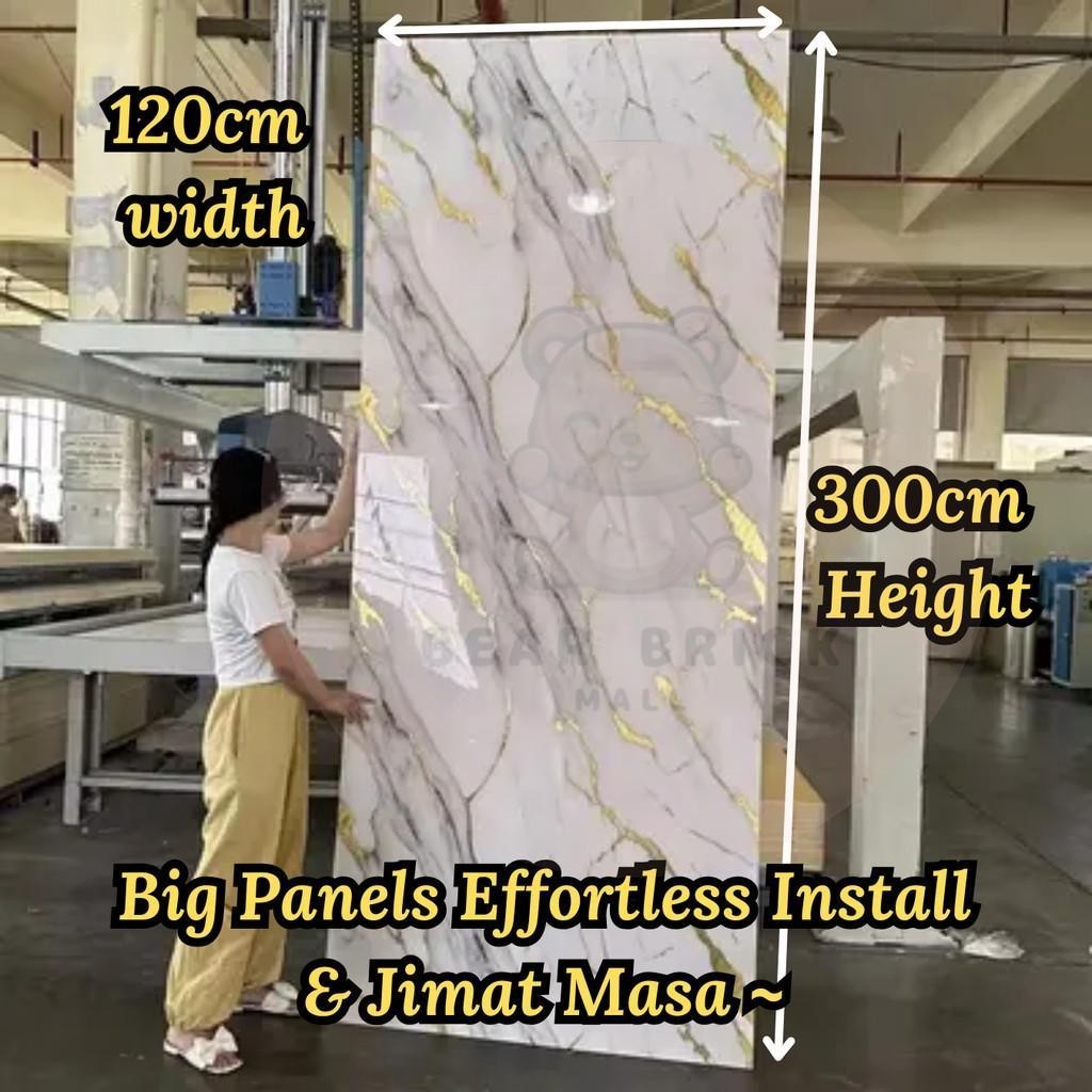 Large 300cm x 120cm Flexi Marble Sheet Imitation Ceramic Wallpaper ...
