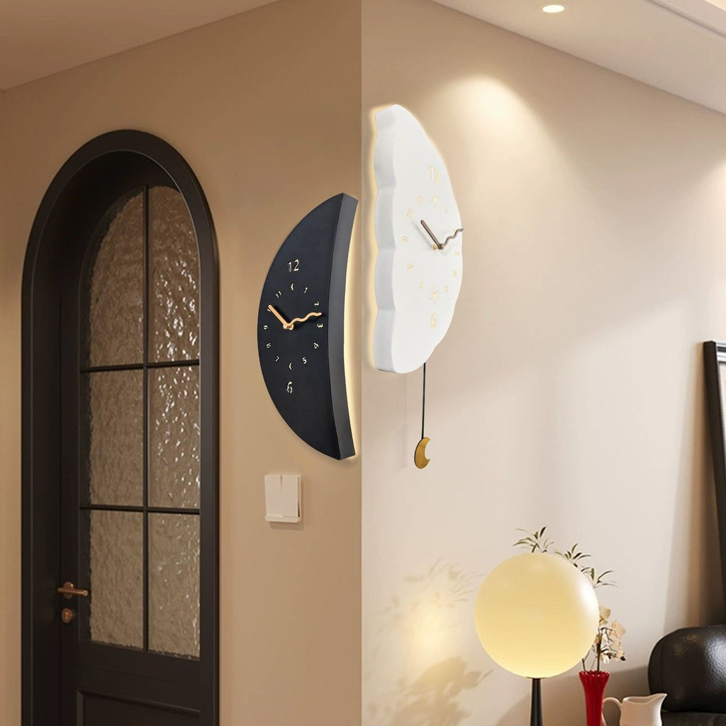 Double-Sided Corner Corner Wall Clock Living Room Modern Minimalist ...