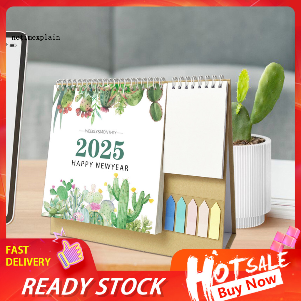 NTA Stylish Desk Planner 2025 Desk Calendar with Notepad 2025 Desk ...