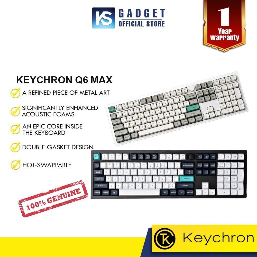 Keychron Q6 Max Wireless Three Mode Customized Mechanical Keyboard Hot ...