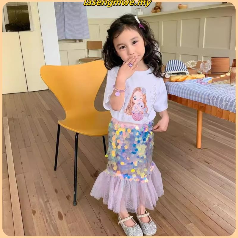 Mermaid Skirt Princess Ariel Little Mermaid Sequin Dance Girls Adults ...
