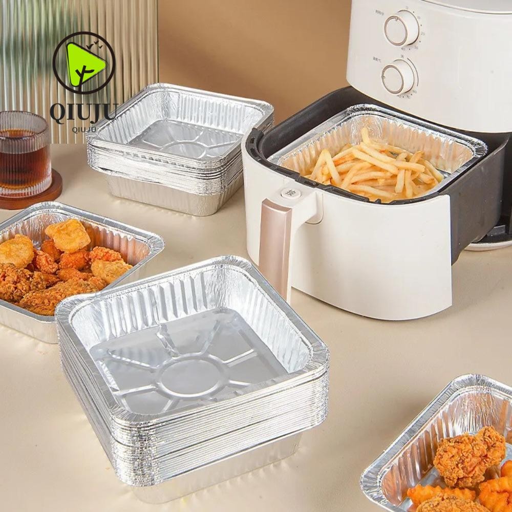 QIUJUU Air Fryer Aluminum Foil Pan, Oil-proof Food Containers Aluminum ...
