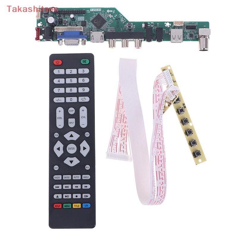(Takashitree) T.SK106A.03 Universal LCD TV Controller Driver Board V53 analog TV motherboard ...
