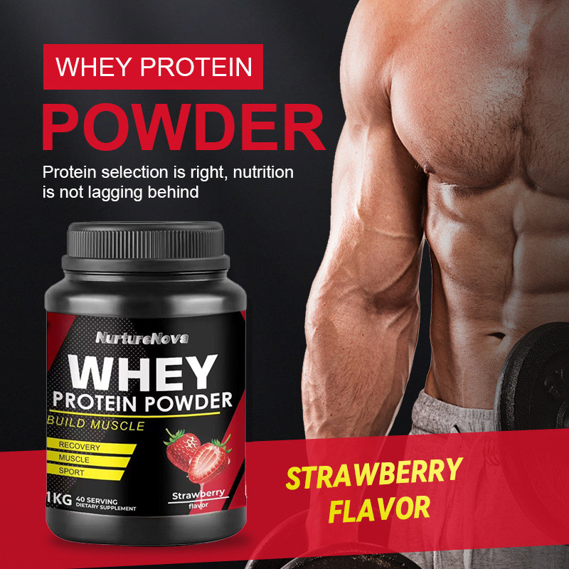 Whey Protein Powder Strawberry Flavor Build Recovery Muscle | Shopee ...