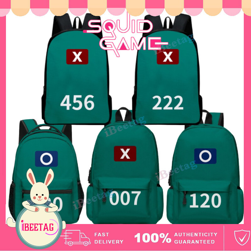 Squid Game Children's Backpack Cartoon Primary School Backpack ...