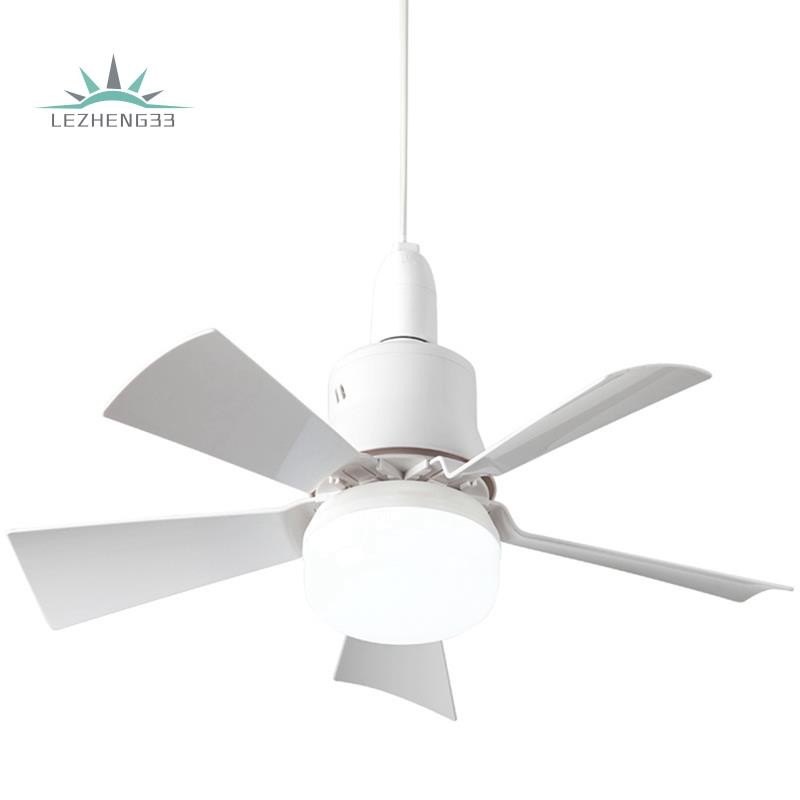 Socket Fan Light with Remote, Ceiling Fan with 3-Speeds, Dimmable LED ...