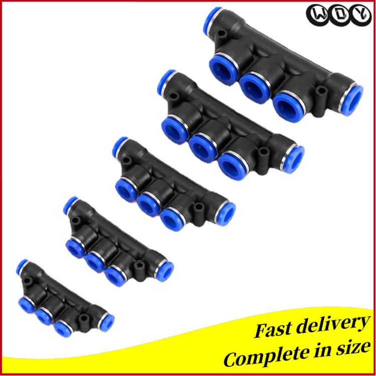 Trachea Quick Connector Pneumatic Five-Way Connector Plastic Quick Plug ...