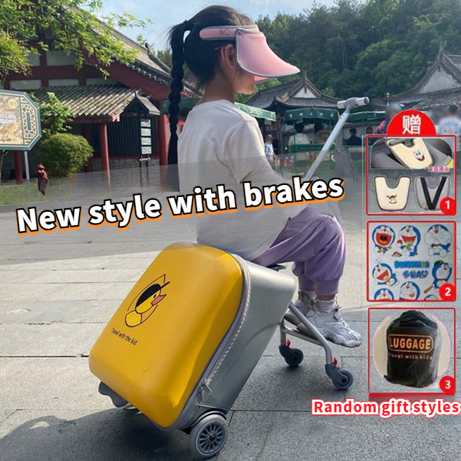 Qbox Luggage Children Can Sit Walk Baby Box 20 Inch with Seat, TSA Lock ...