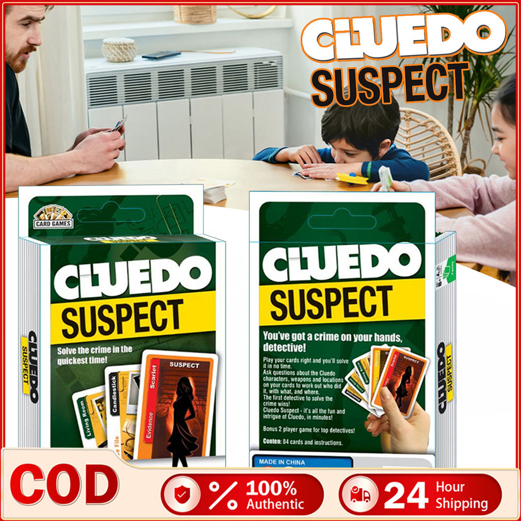 Cluedo Suspect Clue Card Game Fun Family Party Games (English Version ...