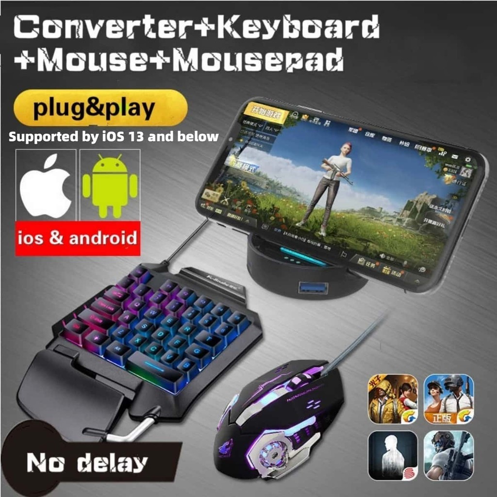 M1 Pro Mobile Controller Gaming Keyboard Mouse Converter Pubg Mobile ...