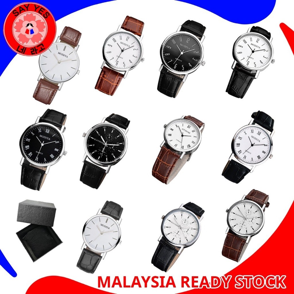 SayYes MODIYA Fasion Watch Simple Belt Design Thin Two-needle Men's ...