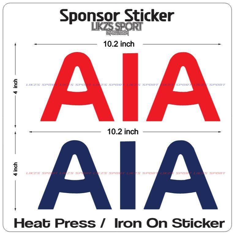 AIA Sticker Sponsor Top European Team | Company Ads | Iron On Sticker ...