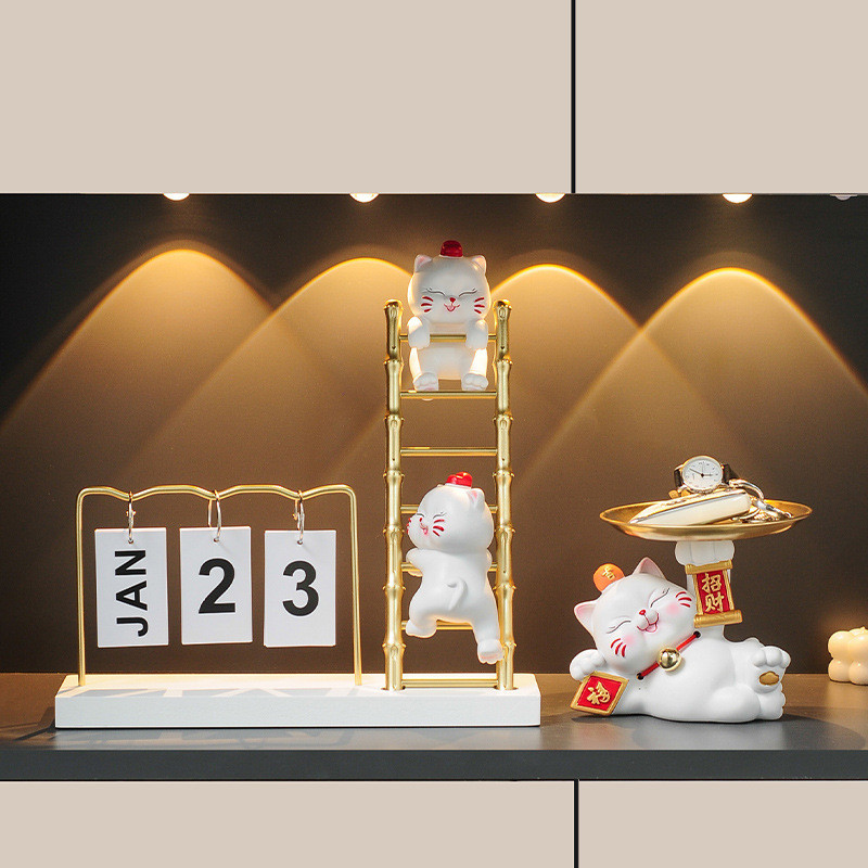 Entry Entrance Lucky Cat Key Storage Ornaments Living Room Warm House ...
