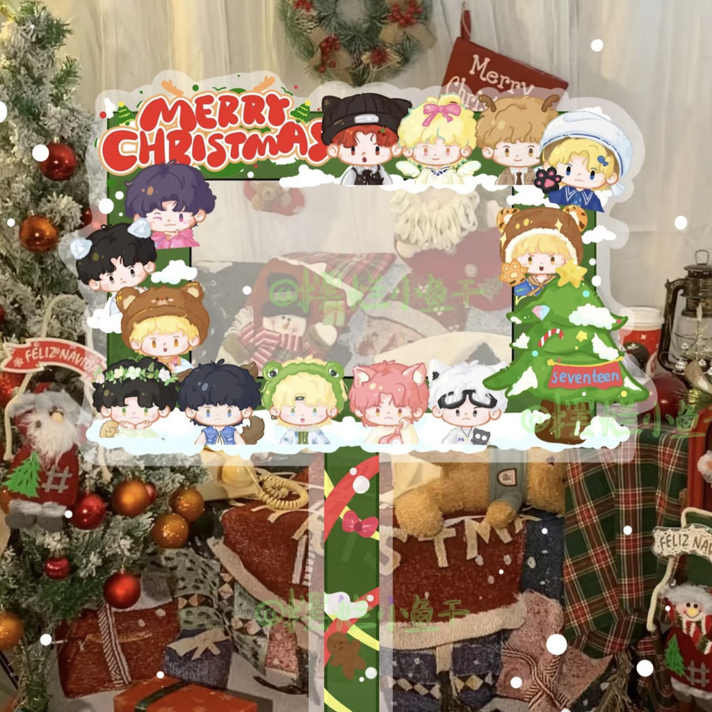 Hot-selling Svt Boys Group Christmas Clock Card Stick Acrylic Photo ...
