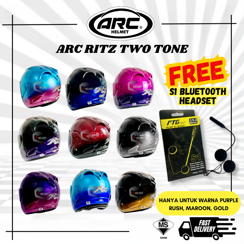 ARC RITZ TWO TONE 2024 SPECIAL COLOUR HELMET ARC ORIGINAL ( HELMET ARC ...
