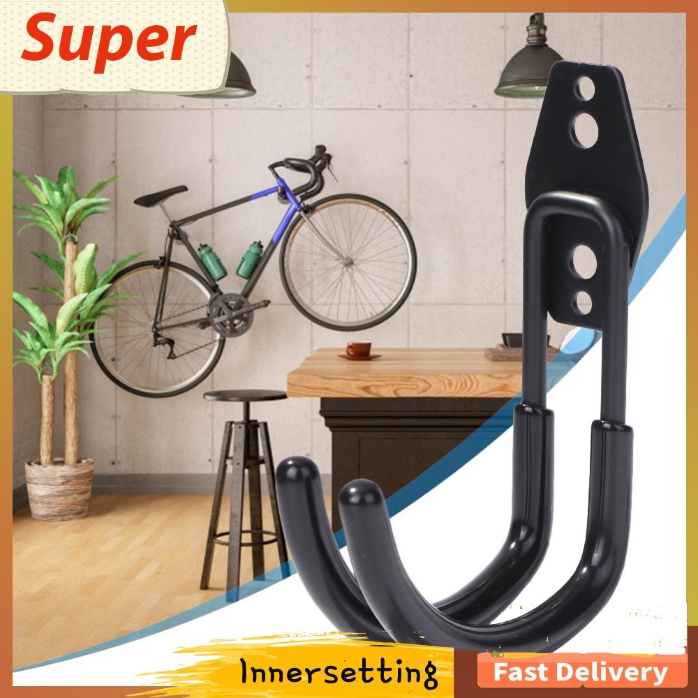 [innersetting.my] Indoor Bike Wall Mount Hanging Hook Portable Bicycle Stand Parking Holder ...