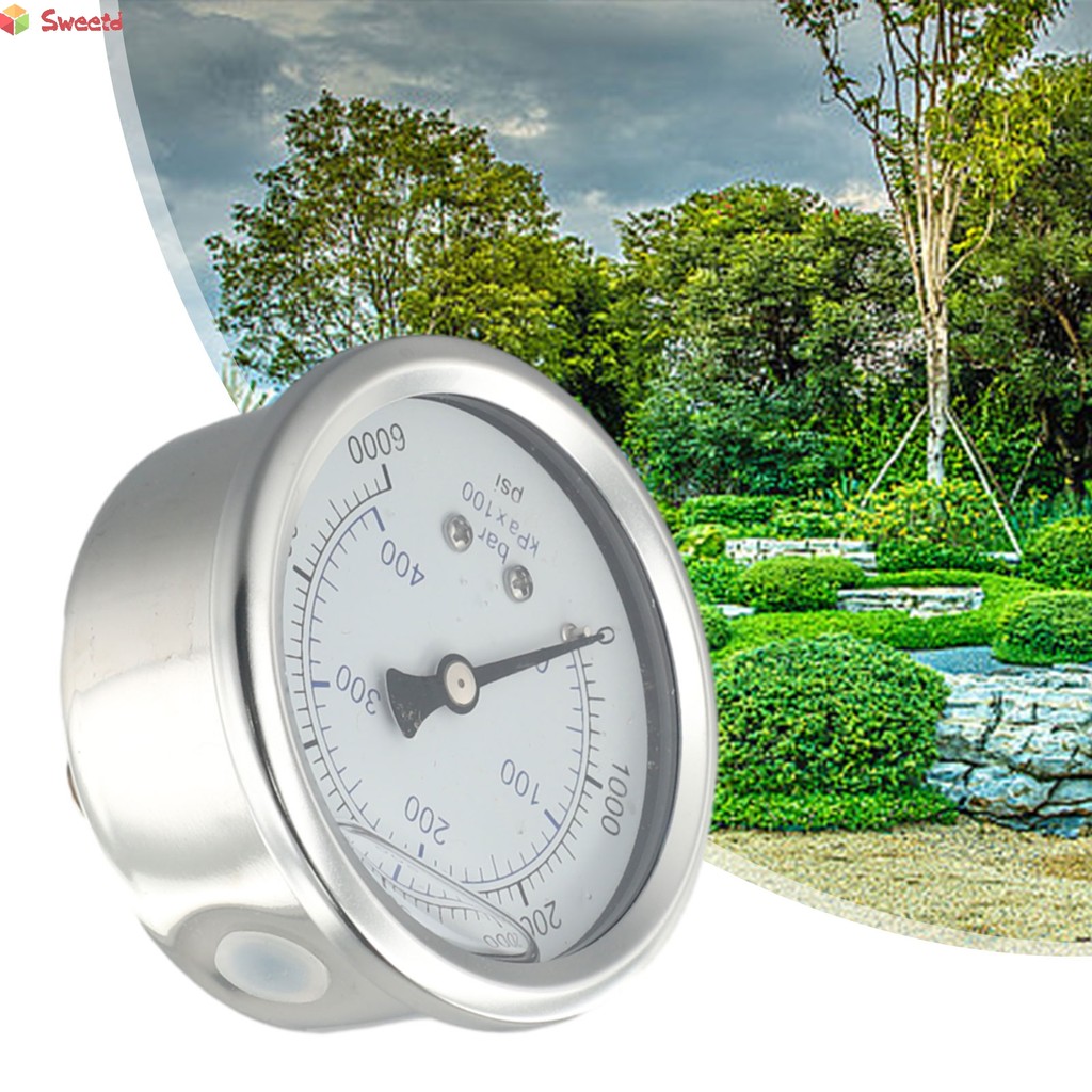 【SWTDRM】M14x1.5 Thread Pressure Washer Pressure Gauge 0-400 Bar 6000 ...