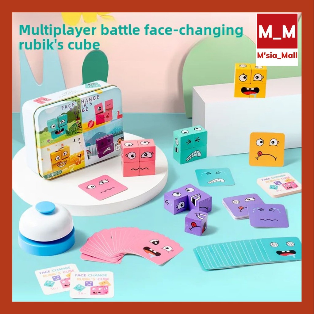 Cube Emoji Magic Change Building Block Rubik Face Changing Rubik Cube ...
