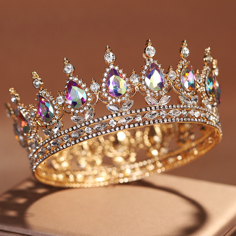 Multicolor Bridal Crown Headdress Prince Crown King Pageant Crown Queen ...