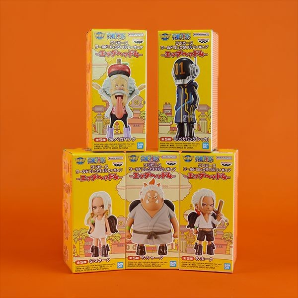 Set of 5 One Piece WCF World Collectable Figures Vegapunk Stella, Shaka ...