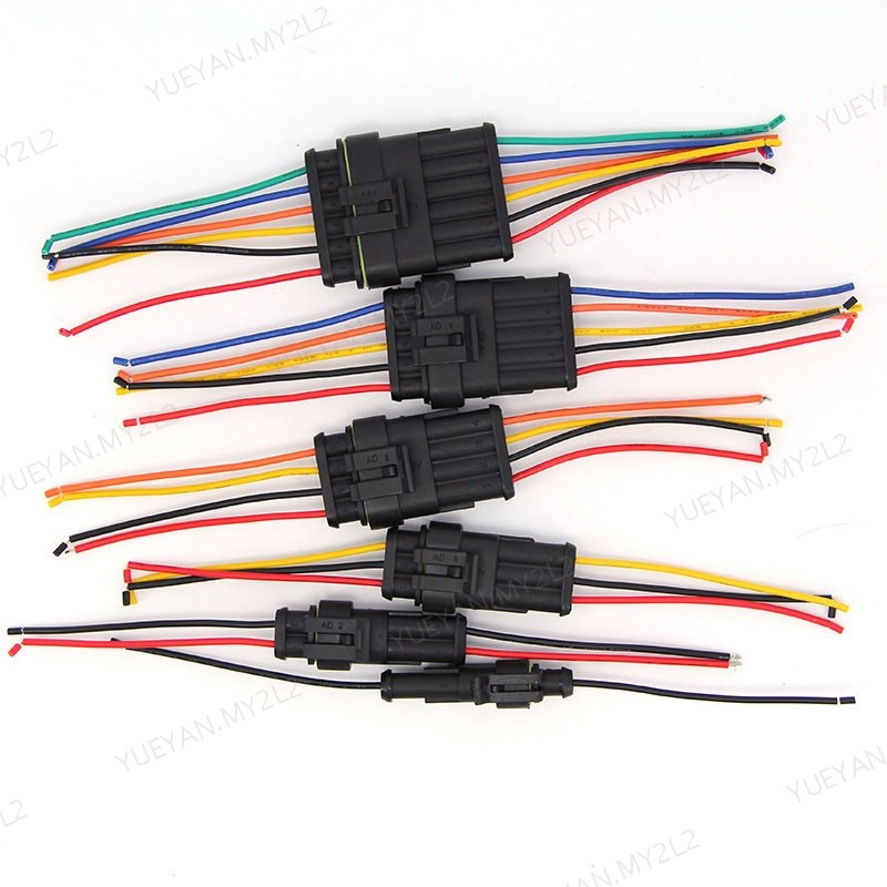 1pair 1P 2P 3P 4P 5P 6P Way Waterproof Electrical Auto Connector Male Female Plug with Wire ...