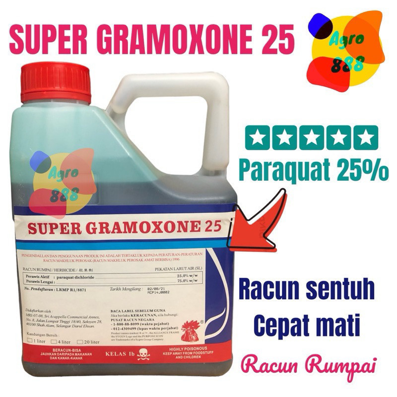 4L Racun Sentuh 25%|Racun Lalang&rumput |Kopi o｜Cepat mati|tak rosak ...