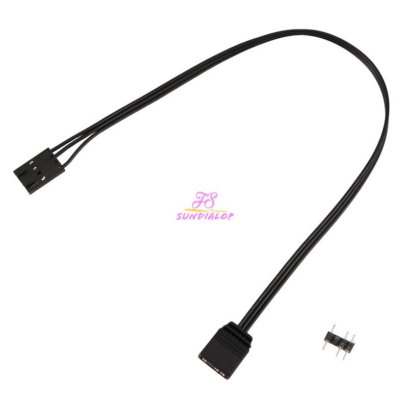 For 4PIN RGB to Standard ARGB 3-Pin 5V Adapter Connector RGB Cable 25cm ...