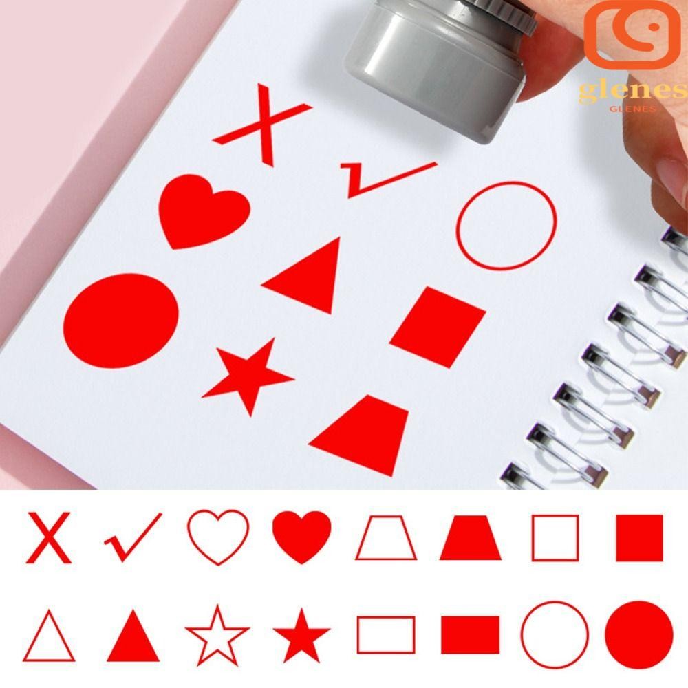 GLENES Math Geometry Stamp, Multi Pattern DIY Teacher Use Stamp ...