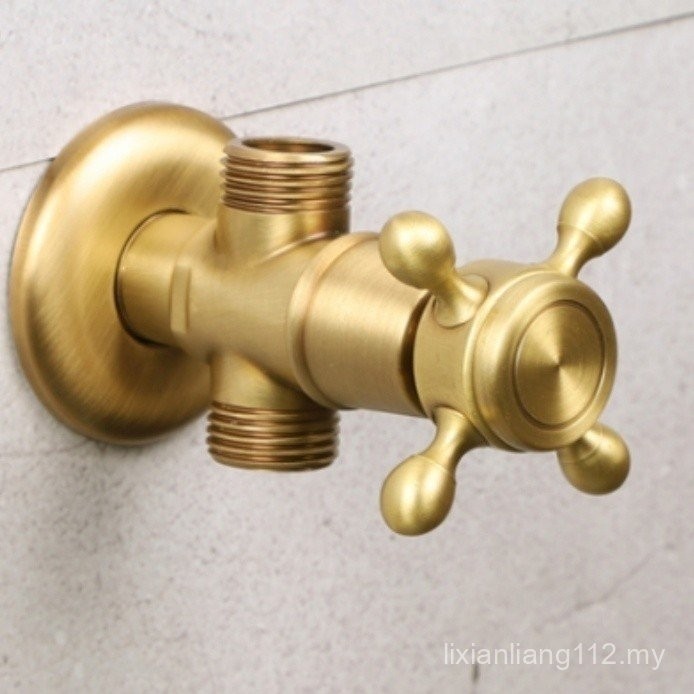 All Copper Angle Valve European Antique Water Stop Valve Hot and Cold ...