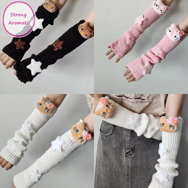 STRO Sanrio Kawaii Hello Kitty Arm Cover Anime Sleeve Cover Warm Y2K ...