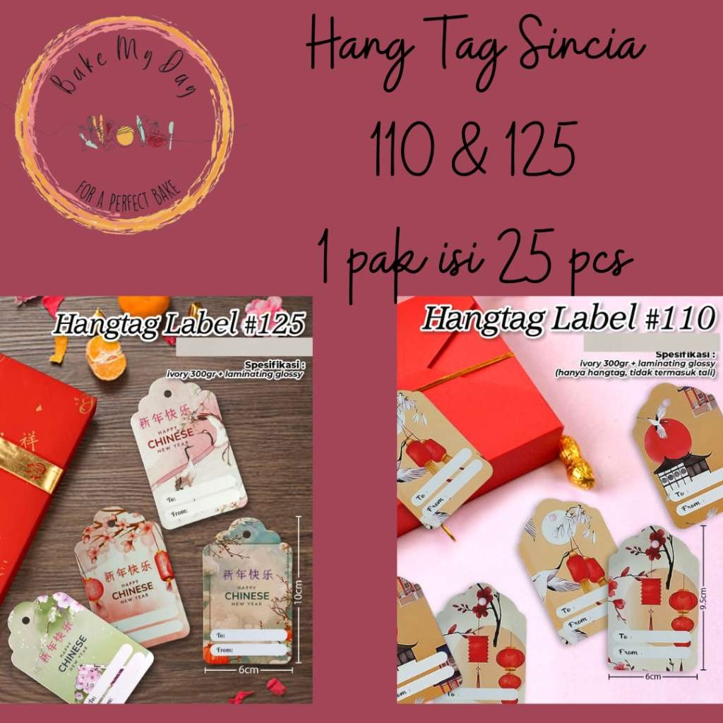 Sincia / Chinese New Year Hang Tags (1 pack contains 25 pcs) | Shopee ...