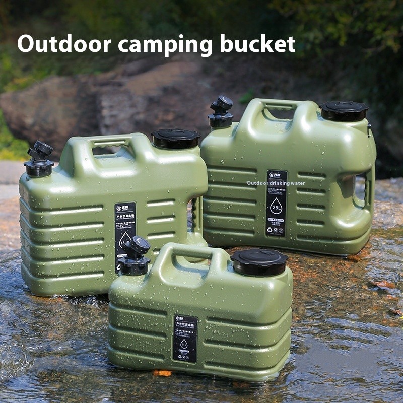 Outdoor camping water storage bucket, car mounted with faucet, portable ...