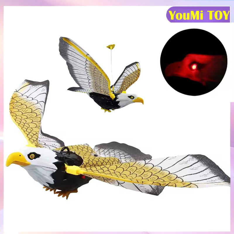 Flying Bird Funny Play Toy with Music Luminous Hanging Eagle Simulation ...