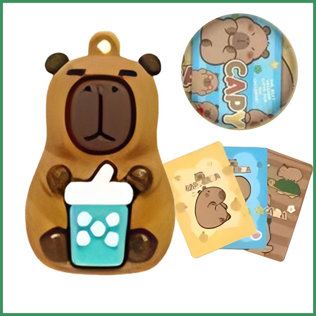 Cartoon Capybara Ball Capybara Toy Hand Painted Model Toy Hand Painted ...
