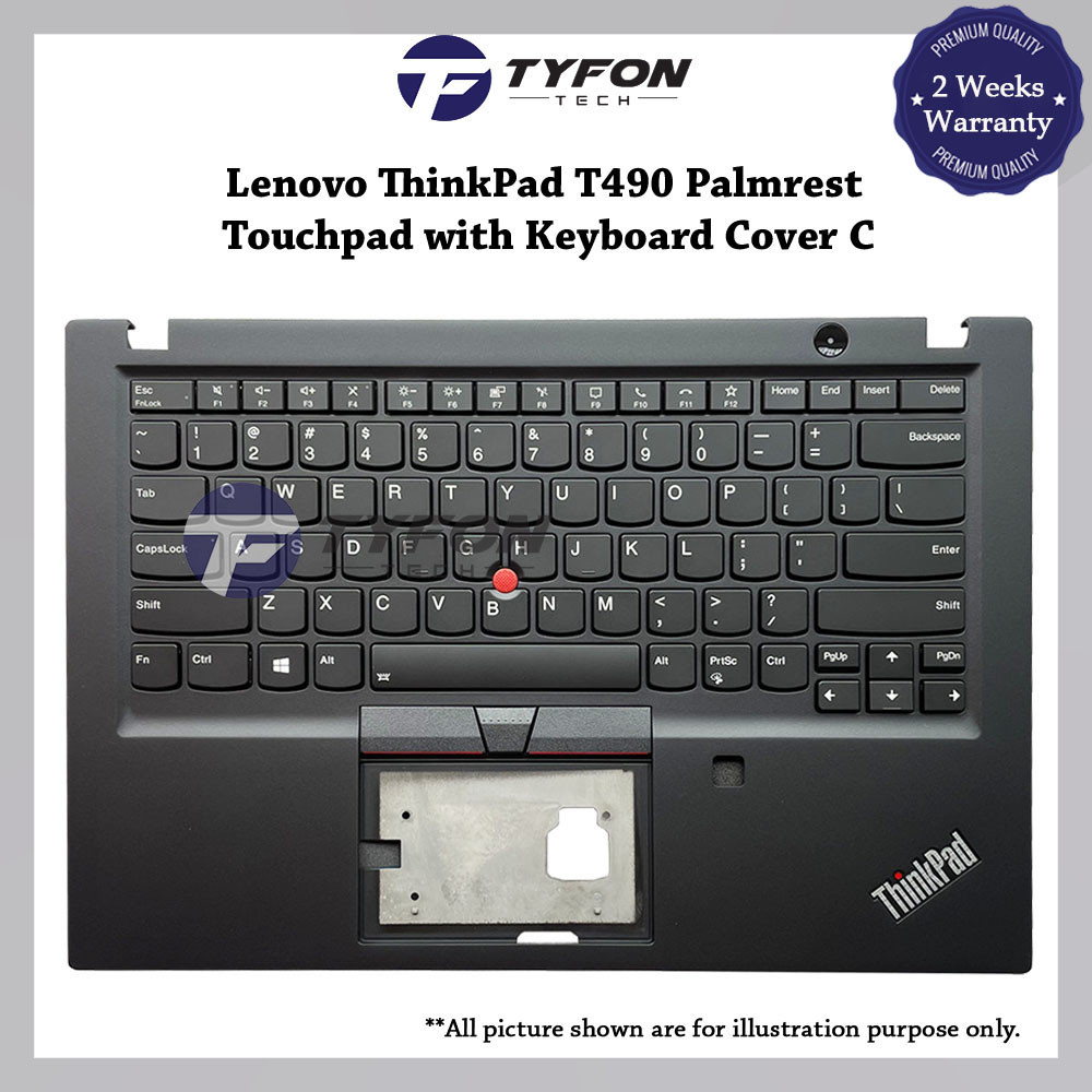 Lenovo ThinkPad T490s Palmrest with Keyboard Cover C 02HM280 ...