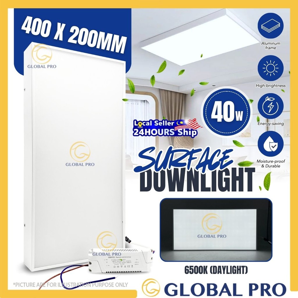 40W LED Surface Downlight Lampu Siling Downlight Lampu LED Siling Lampu ...