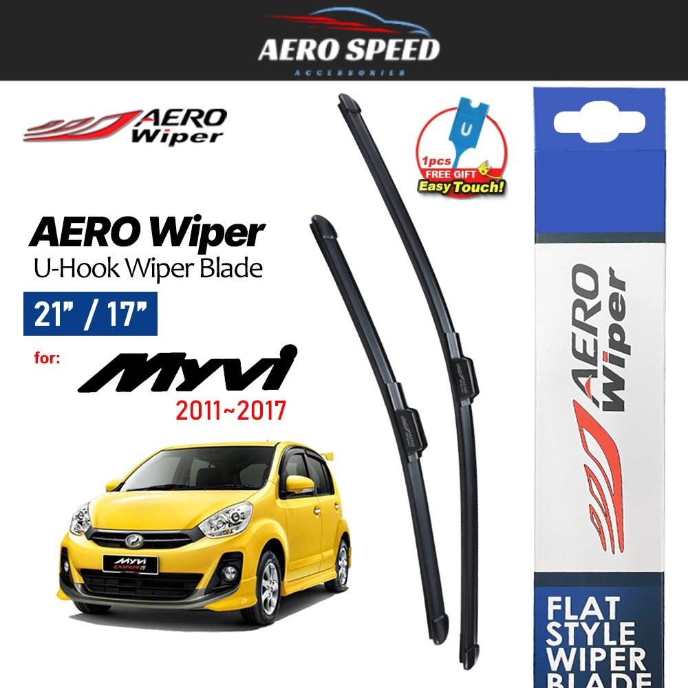 Perodua Myvi 2011 - 2017 Aero Wiper 2PCS (17"/21") [Free Gift] ('U ...