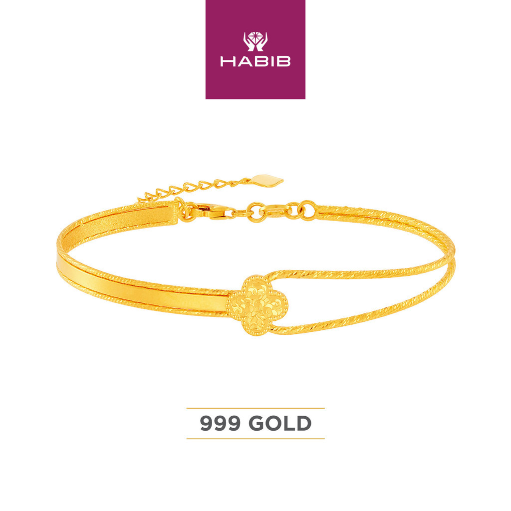 HABIB 999/24K Yellow Gold Bangle 9GB00011024 | Shopee Malaysia
